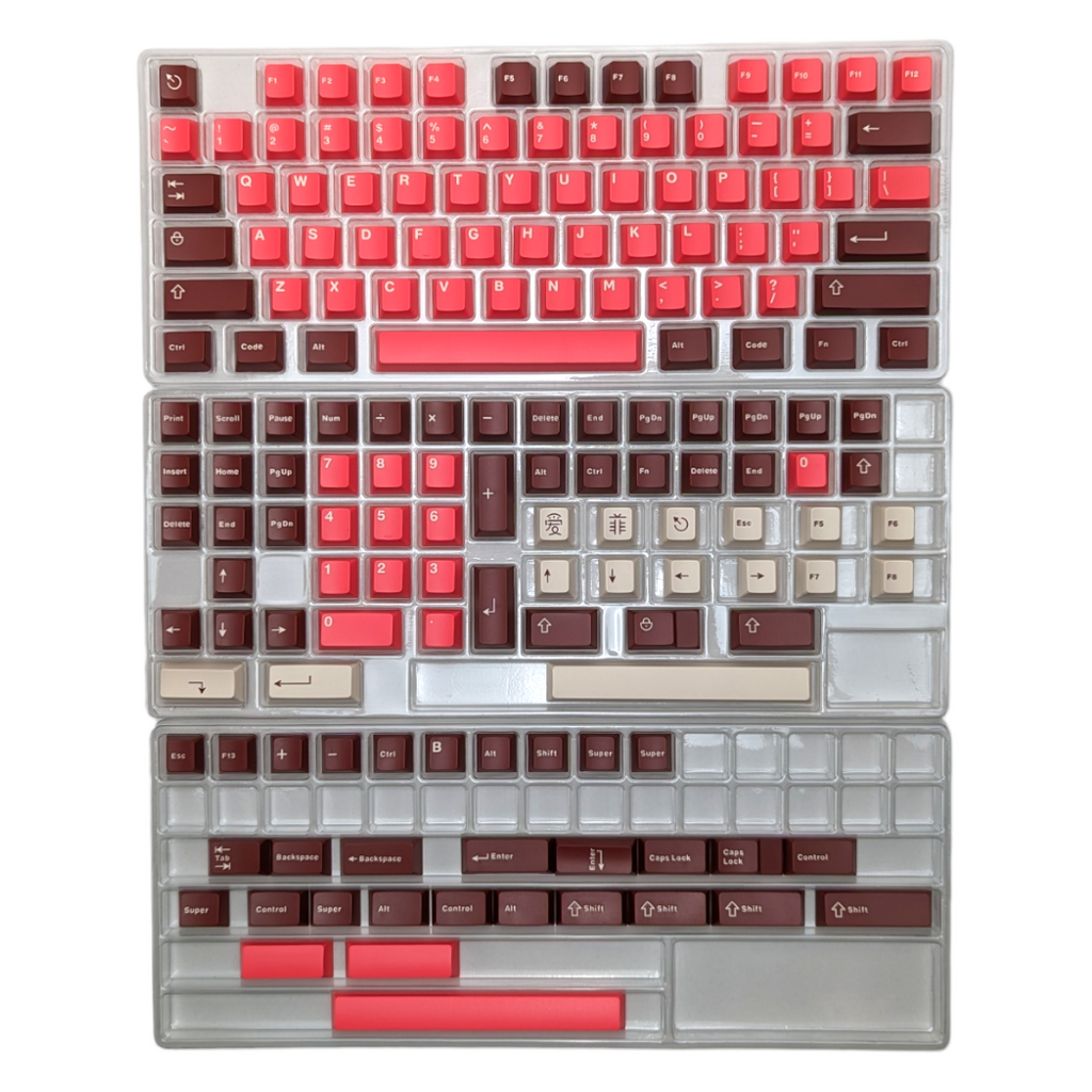 Crimson Star PBT Cherry MX Keycap Set (167 pcs) – Thock King