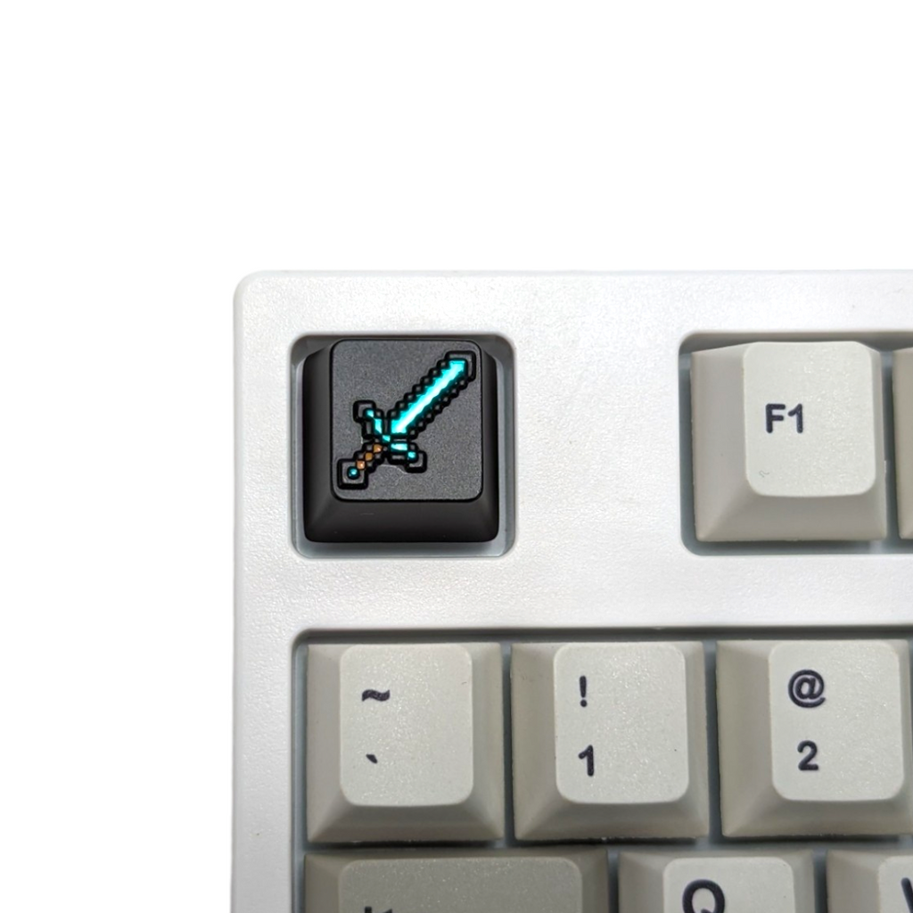 Minecraft Diamond Sword Metal Keycap – Thock King