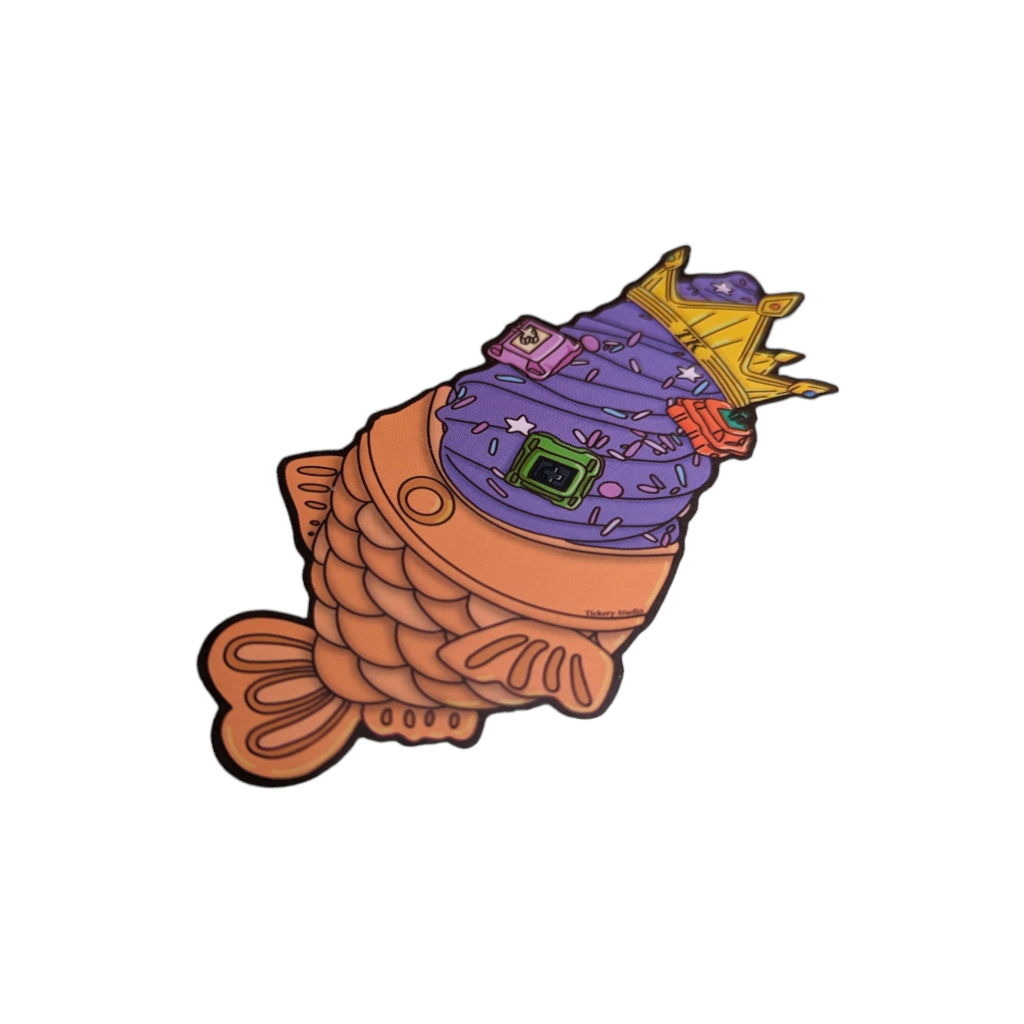 Fish Taiyaki w/ Purple Ube Ice Cream Sticker #001 – Thock King