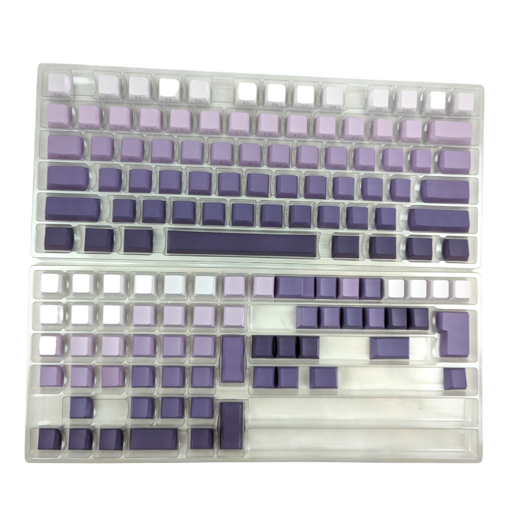 Purple Haze Rainbow PBT OEM Keycap Set (RGB shine through) – Thock King