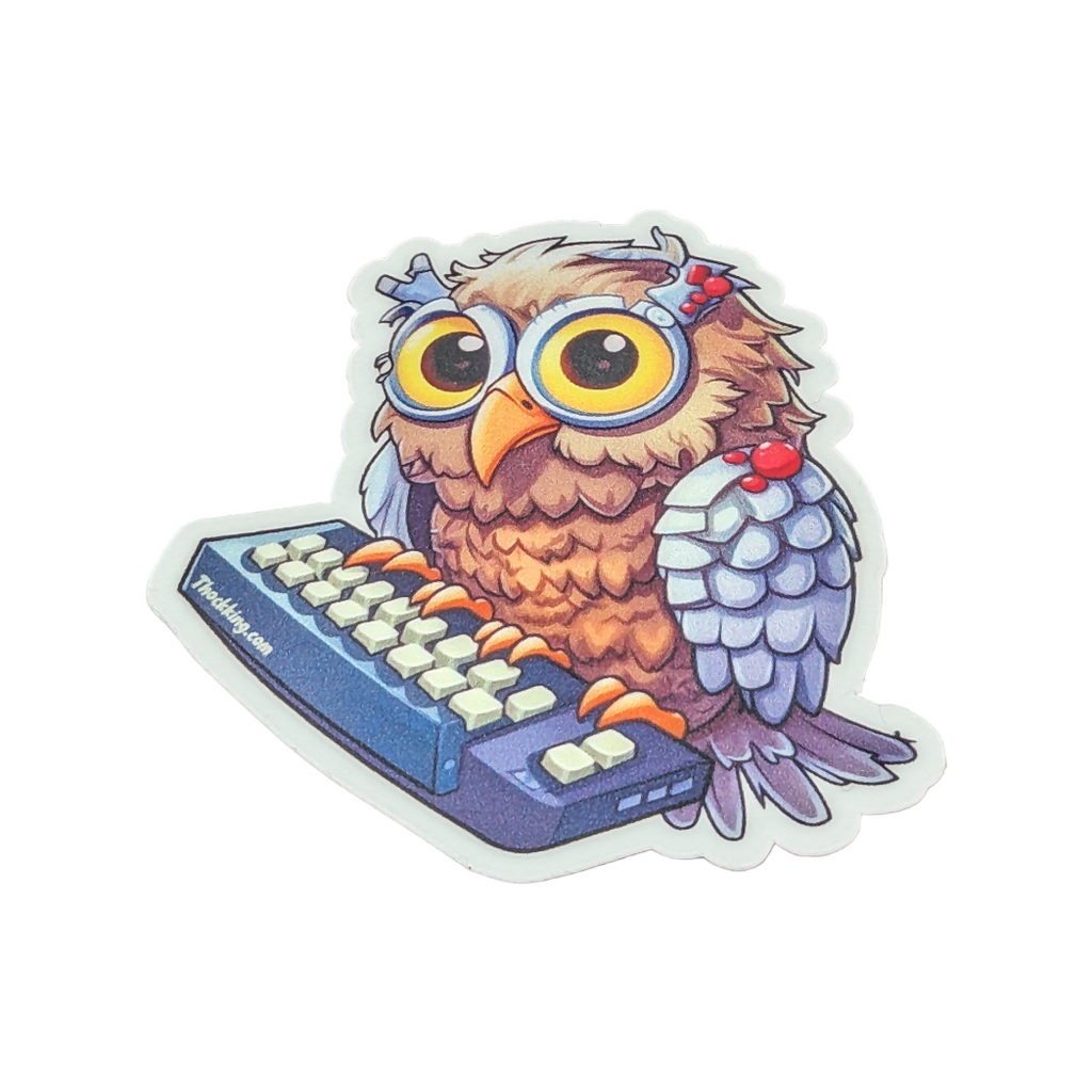Cyber Owl Keyboard Sticker #005 – Thock King